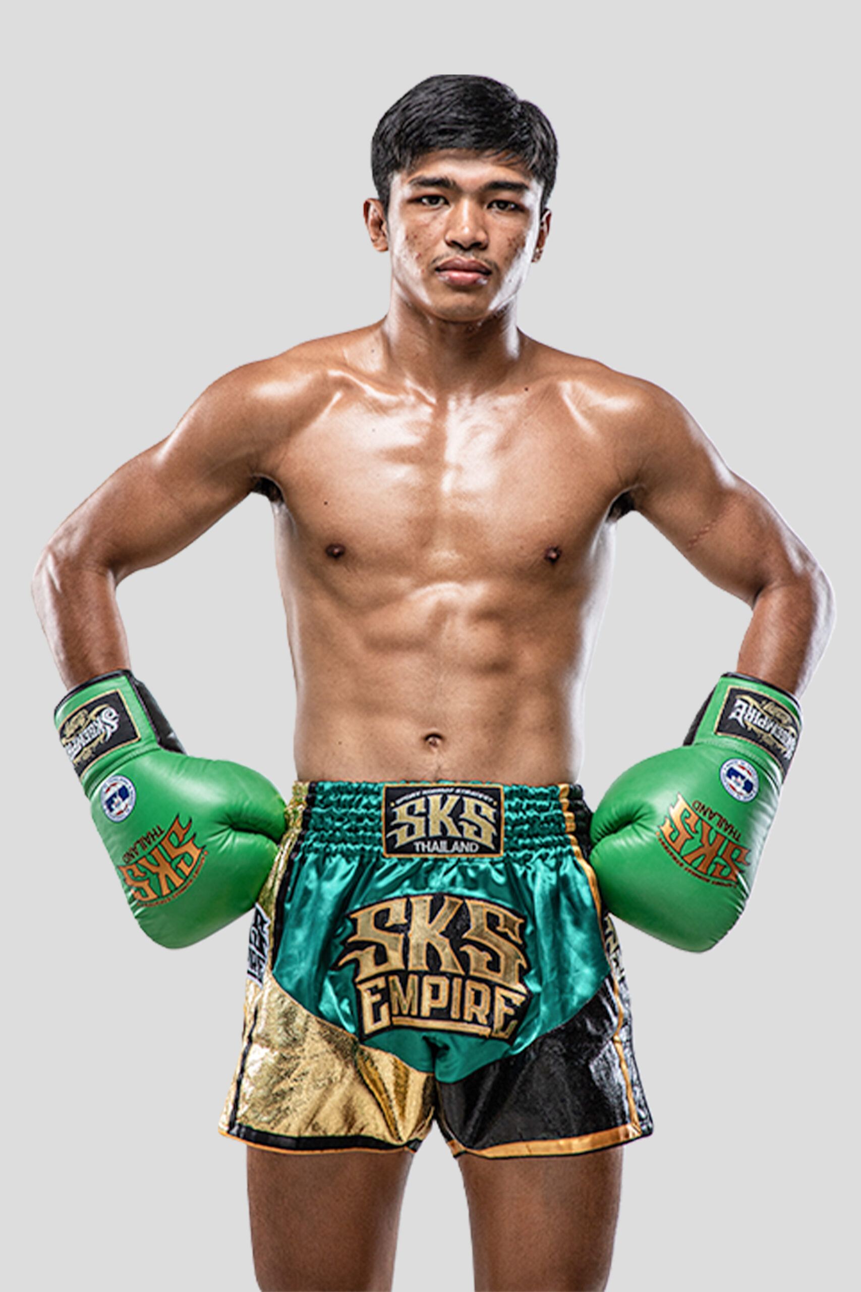 SKS Empire "Tri Colour" (Green/Gold/Black) Shorts | SKSBoxing