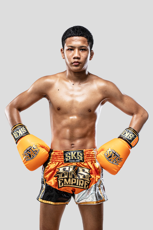 SKS Empire "Tri Colour" (Orange/Silver/Black) Shorts | SKSBoxing